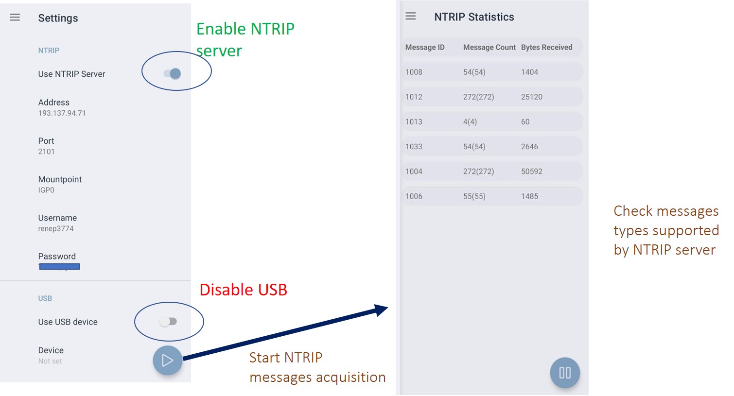 NTRIP Client for USB Quick Guide - Bluecover